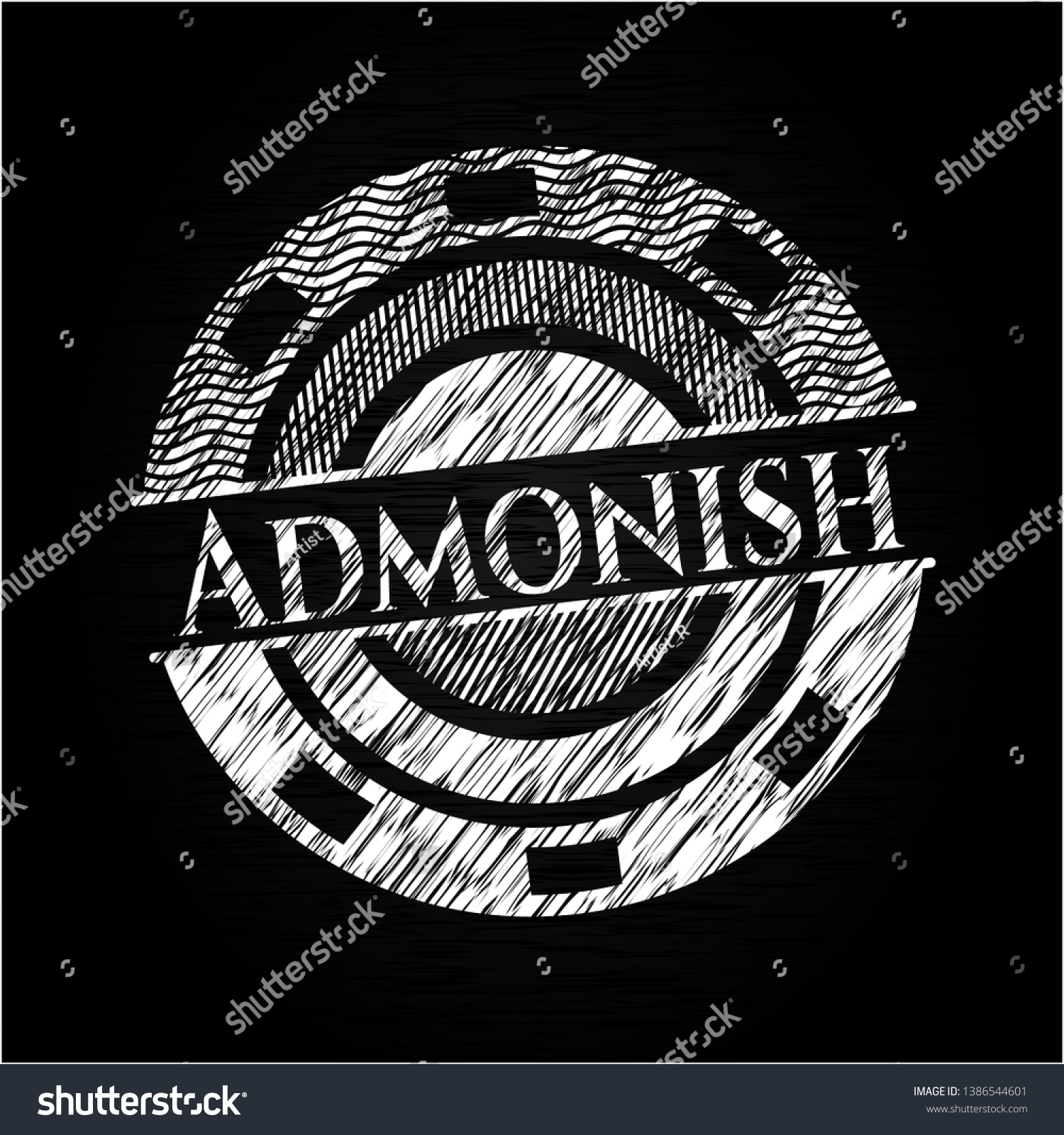 Admonish Written Chalkboard Texture Vector Illustration 스톡 벡터로열티 프리 1386544601 Shutterstock