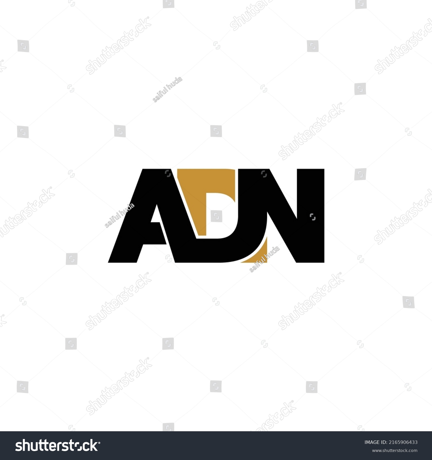 Adn Letter Monogram Logo Design Vector Stock Vector (Royalty Free ...