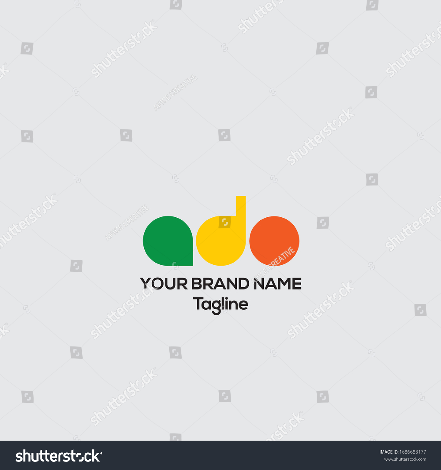 Ado Vector Logo Design Ado Creative Stock Vector (Royalty Free ...