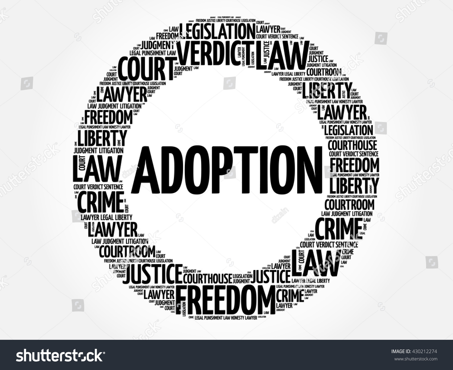 Adoption Word Cloud Concept Stock Vector (Royalty Free) 430212274 ...