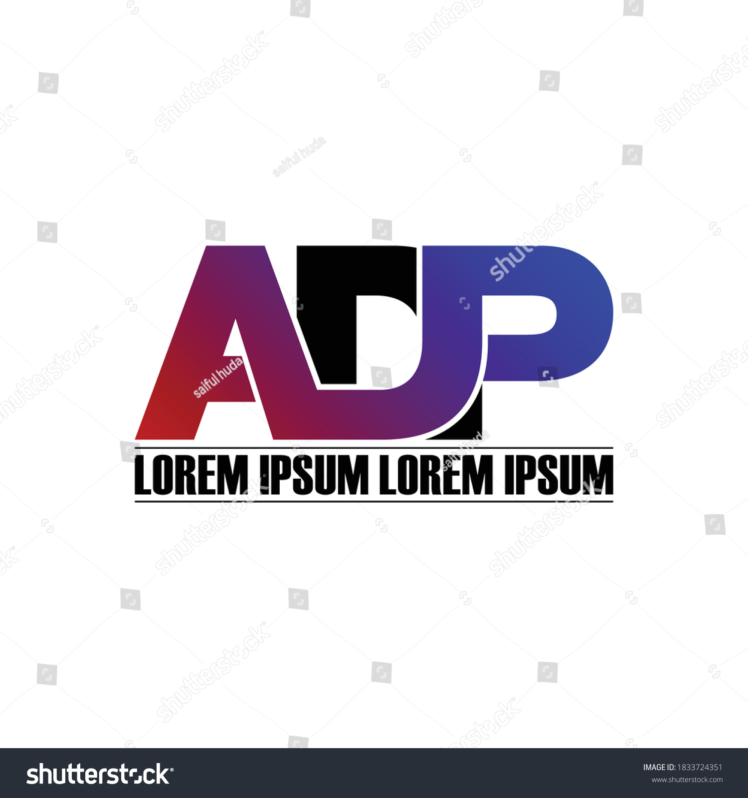 Adp Letter Monogram Logo Design Vector Stock Vector (Royalty Free ...