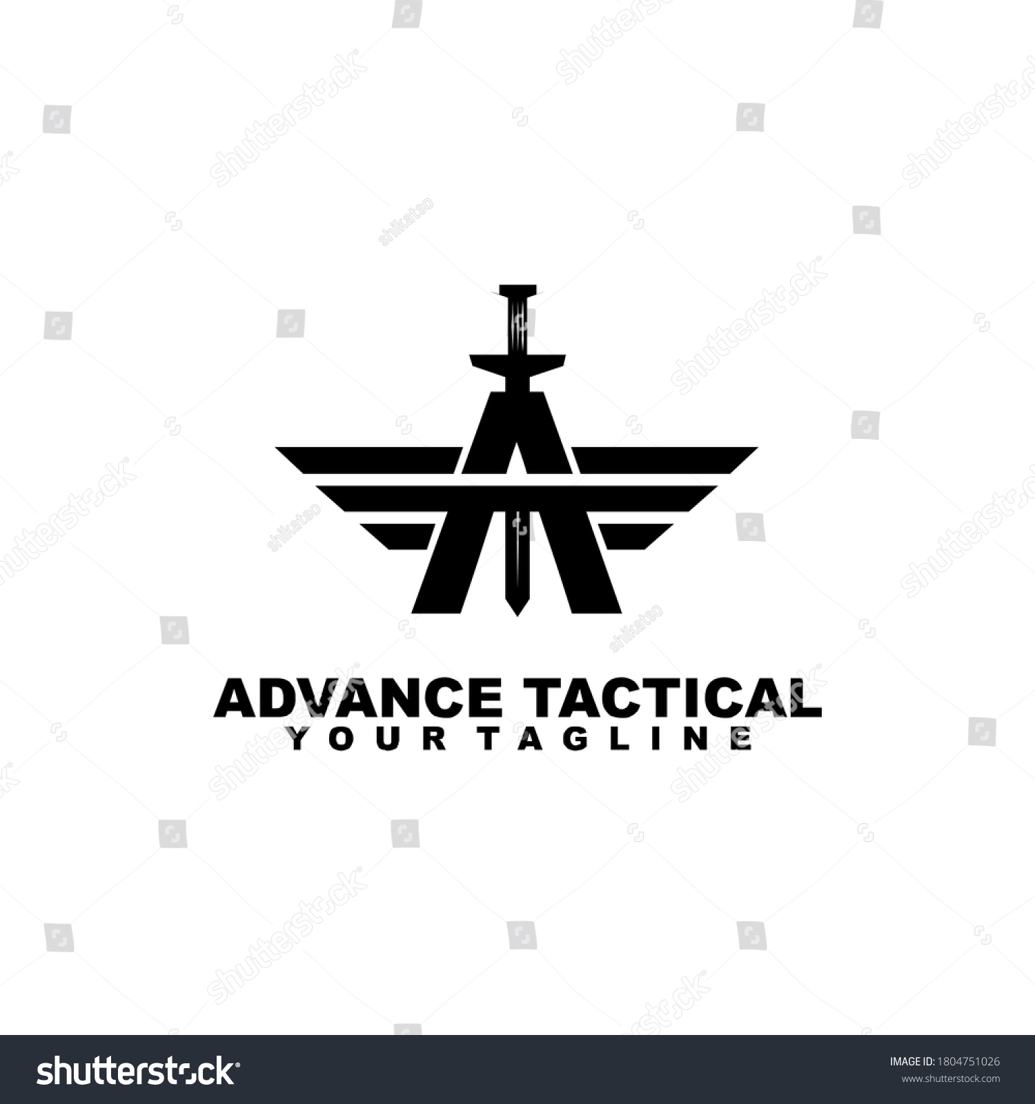 Advance Tactical Initial Logo Vector Stock Vector (Royalty Free) 1804751026