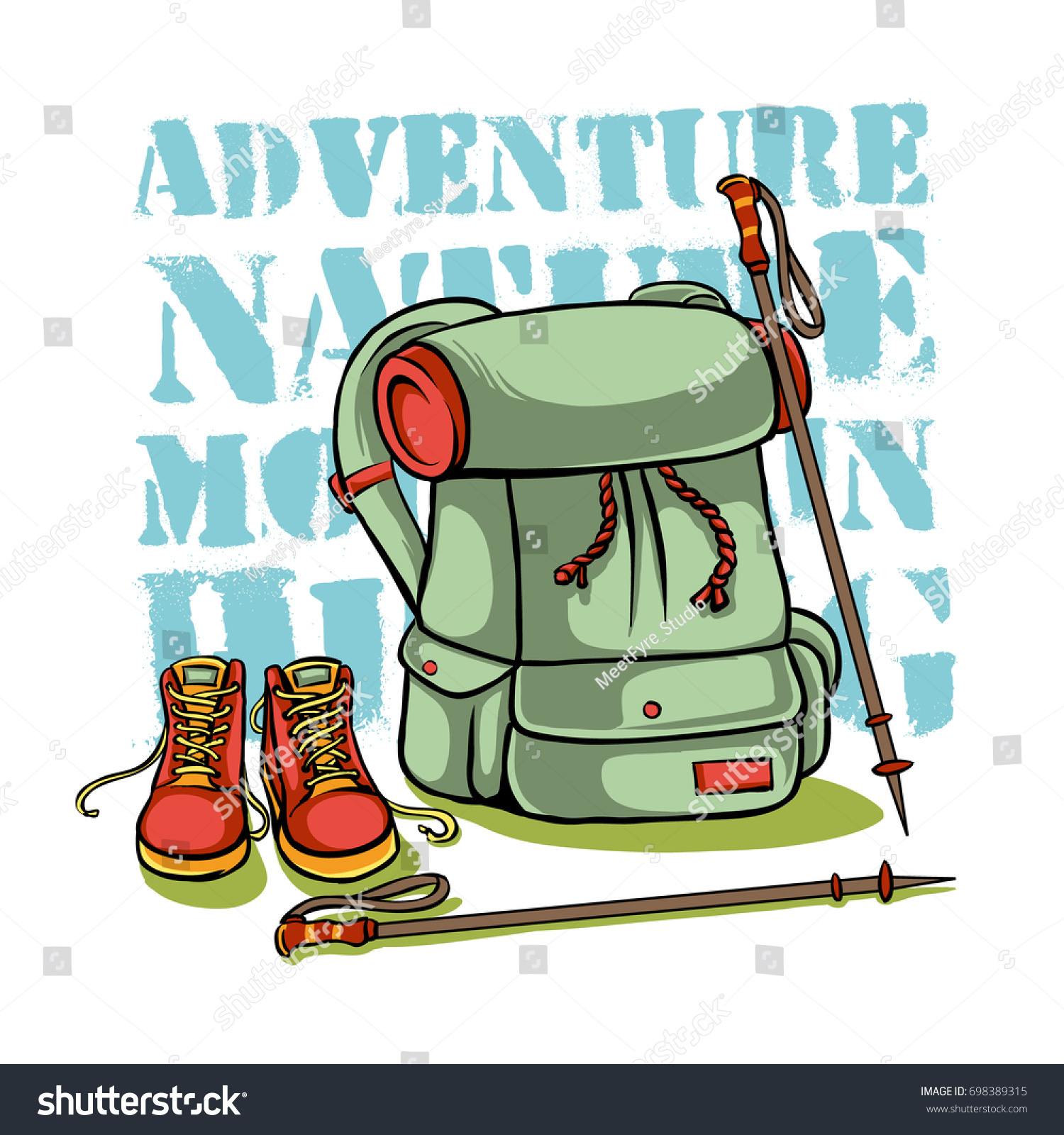 Adventure Equipment Vector Illustration Stock Vector (Royalty Free ...