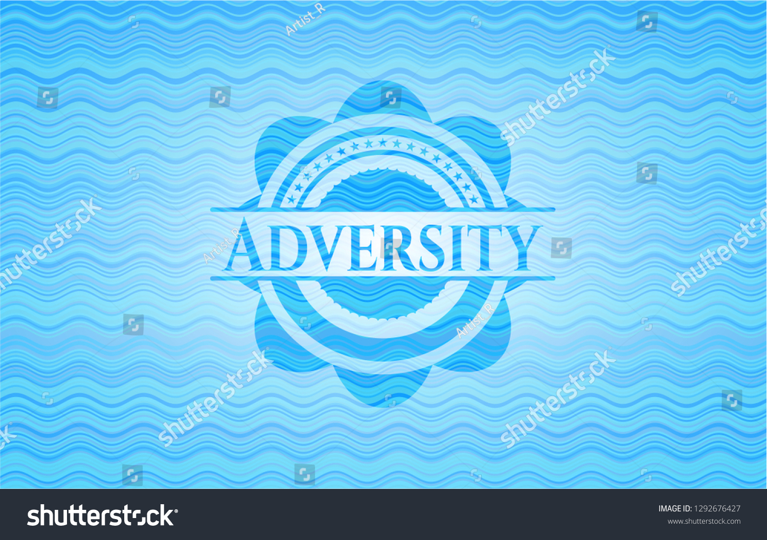Adversity Water Wave Emblem Background Stock Vector (Royalty Free ...