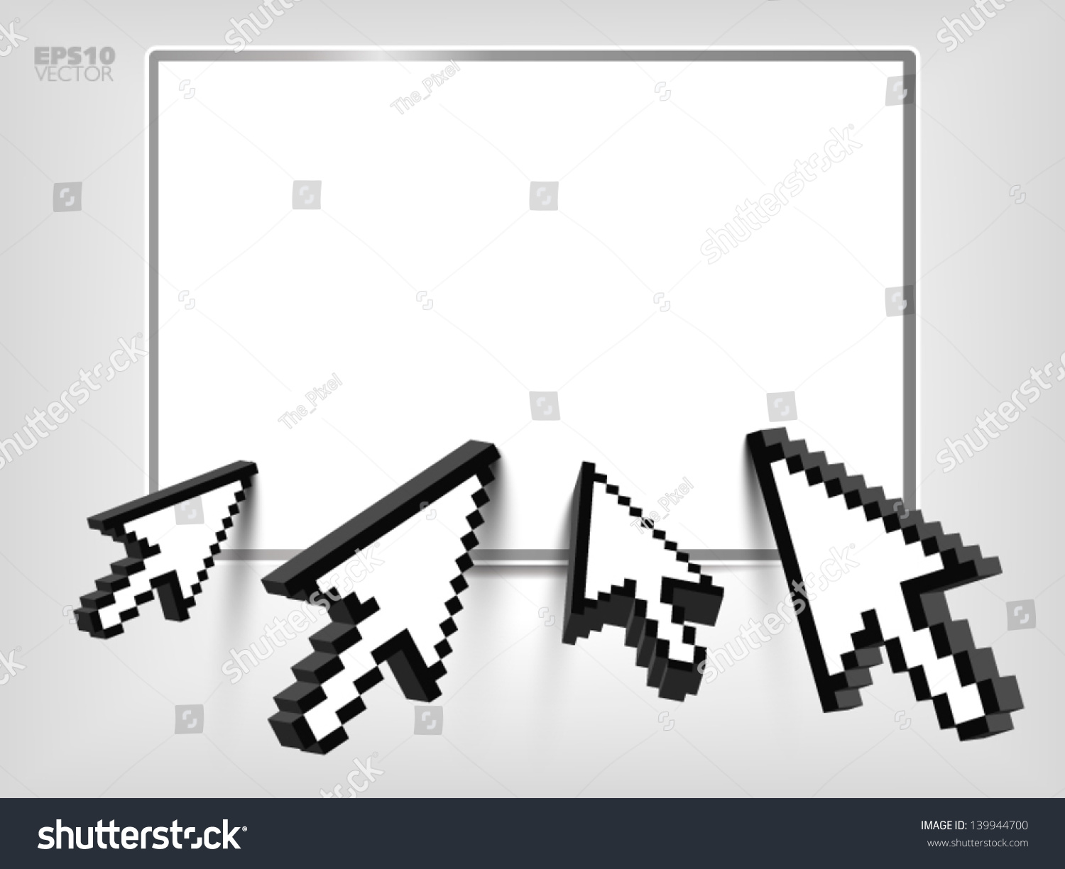 Advertisement Space Mouse Cursors Stock Vector (Royalty Free) 139944700