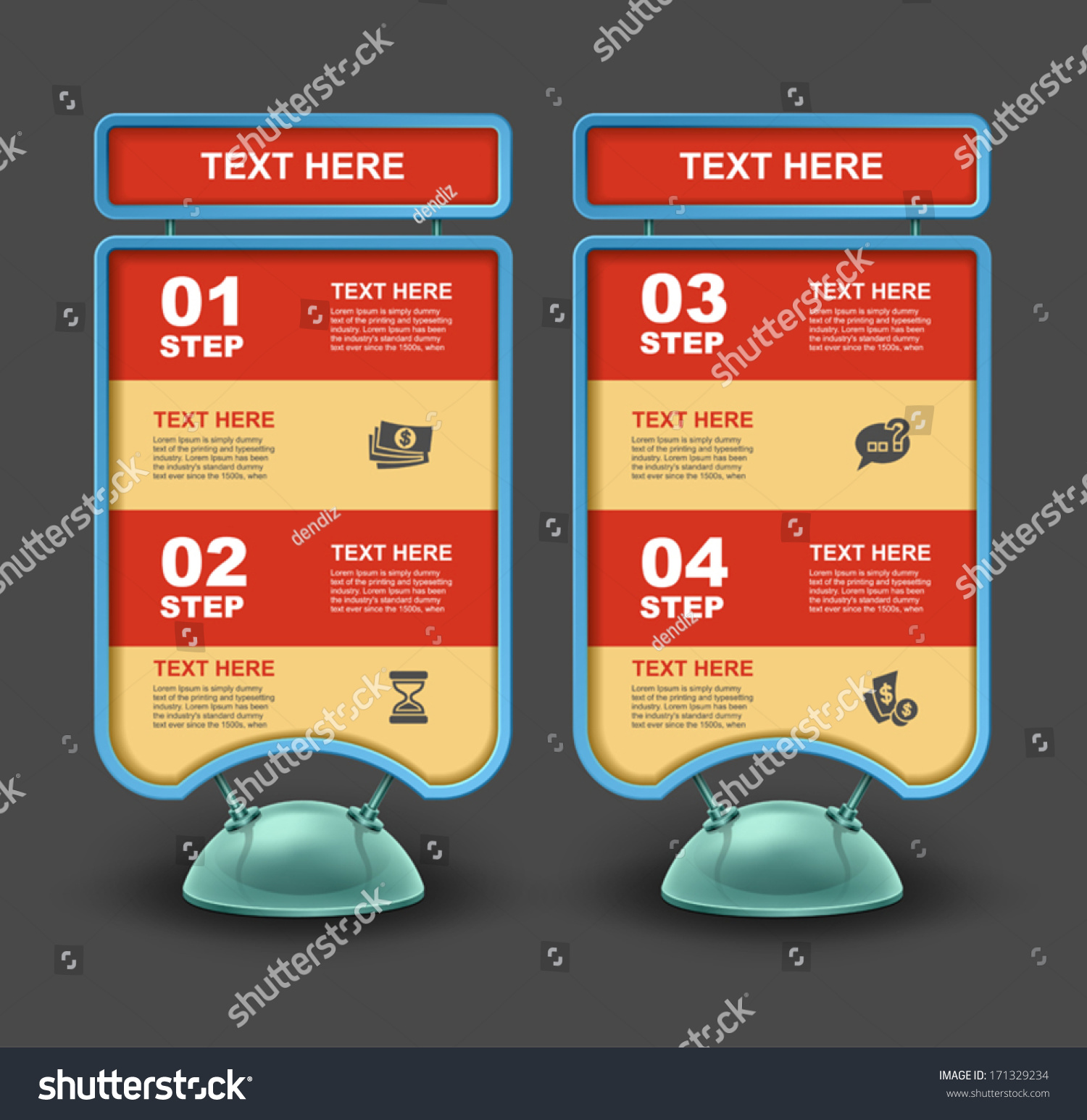 Advertising Billboard Web Element Design Modern Stock Vector (Royalty ...