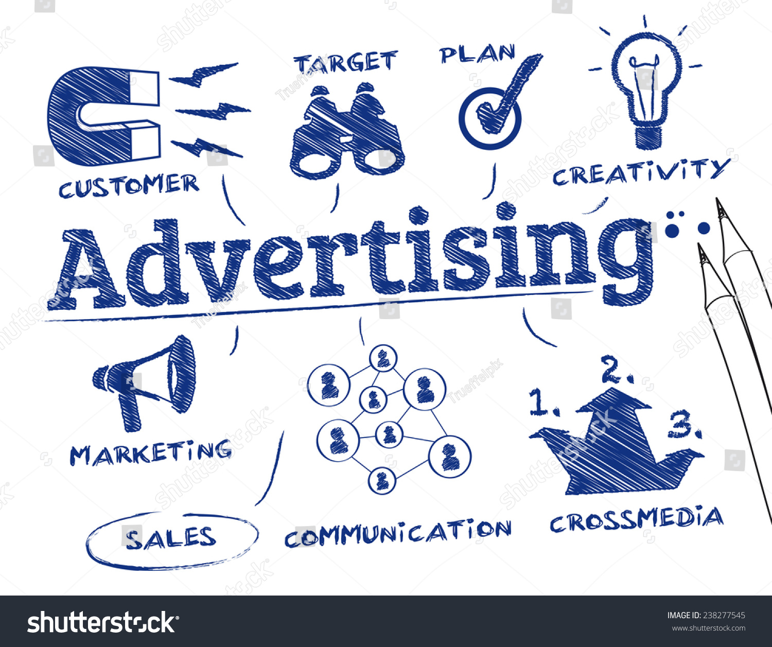 Advertising Concept Chart Keywords Icons: vector de stock (libre de ... Advertising Concept Chart Keywords Icons: vector de stock (libre de ...