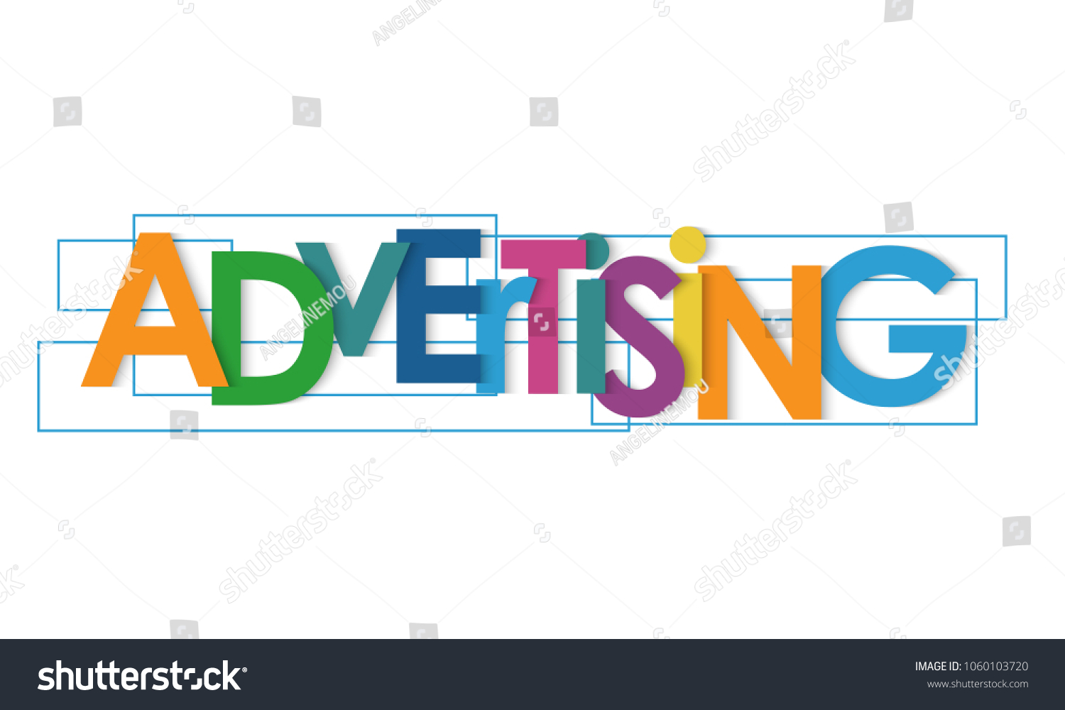 Advertising Vector Letters Stock Vector (Royalty Free) 1060103720