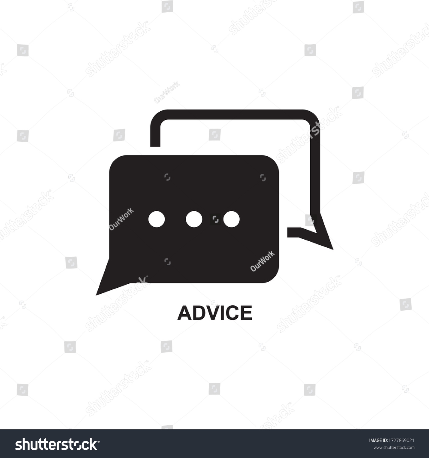 Advice Icon Ask Icon Vector Stock Vector (Royalty Free) 1727869021 ...
