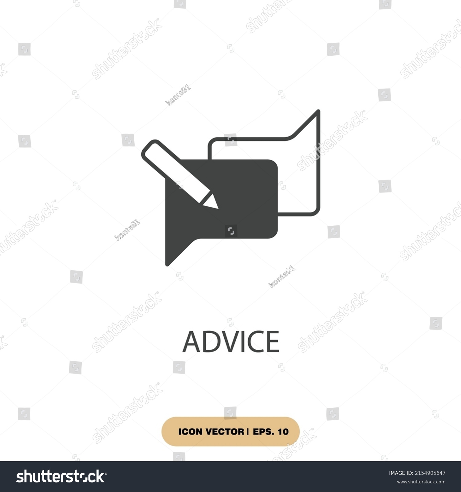 Advice Icons Symbol Vector Elements Infographic Stock Vector (Royalty ...