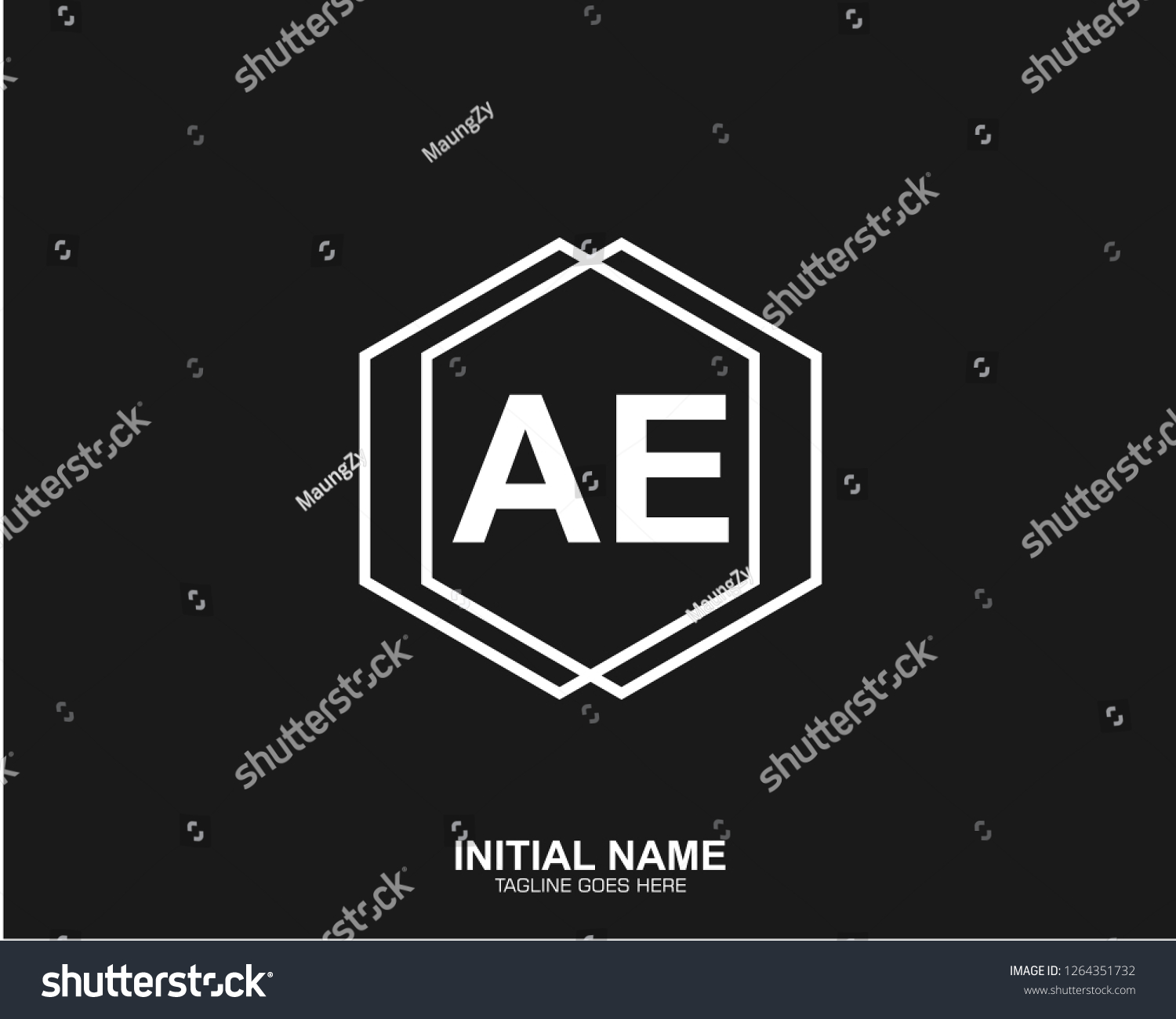 Ae E Initial Logo Letter Minimalist Stock Vector (Royalty Free ...