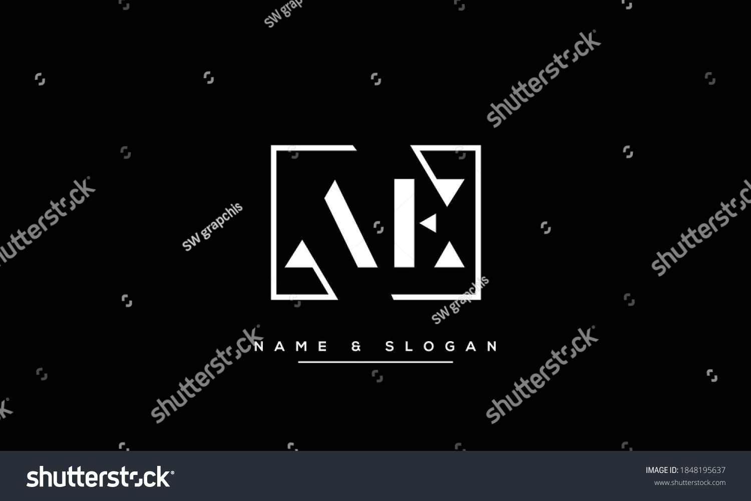 Aeeaa E Abstract Letters Logo Monogram Stock Vector (Royalty Free ...