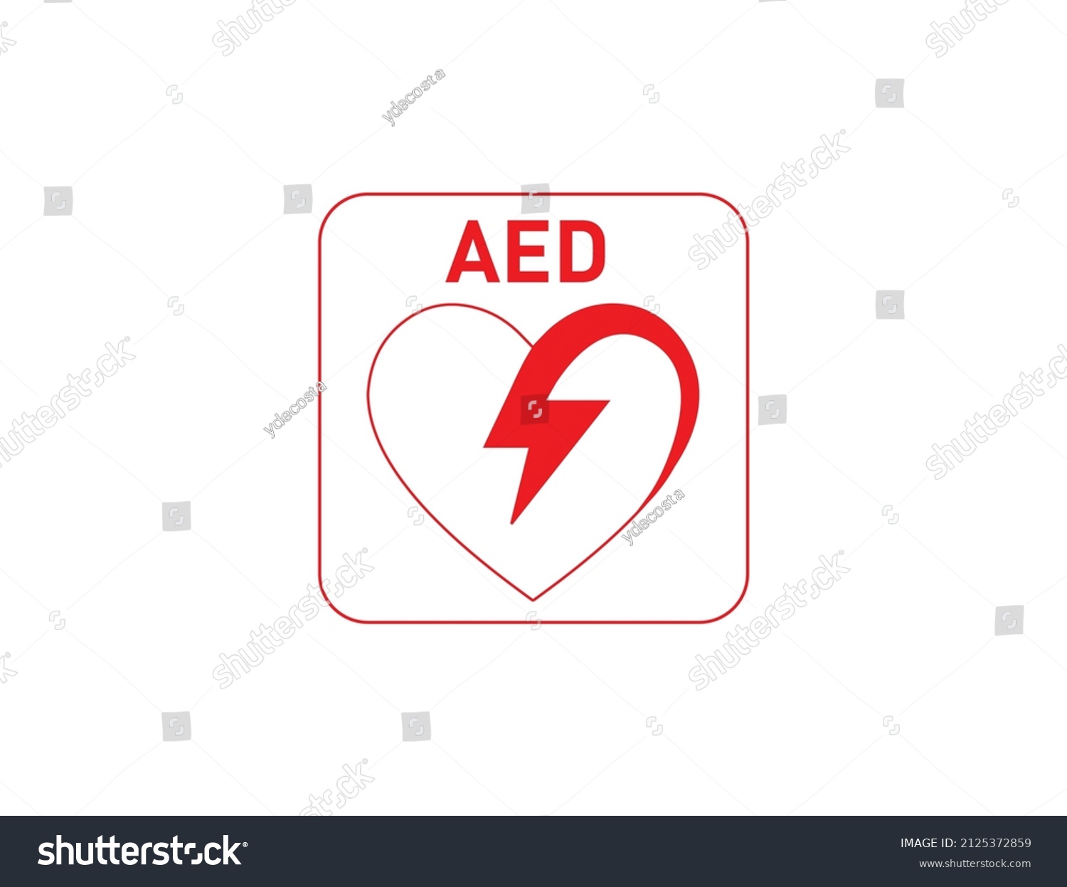 Aed Icon Vector Illustration Vector Illustration Stock Vector (Royalty ...