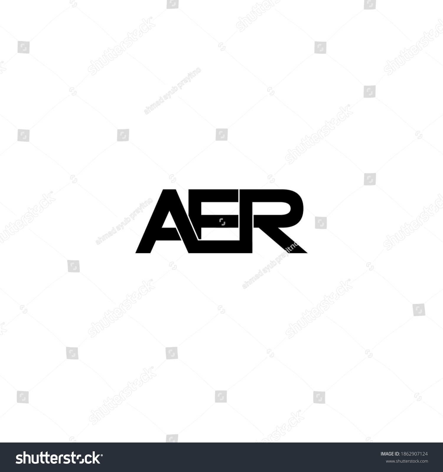 Aer Letter Original Monogram Logo Design Stock Vector (Royalty Free ...