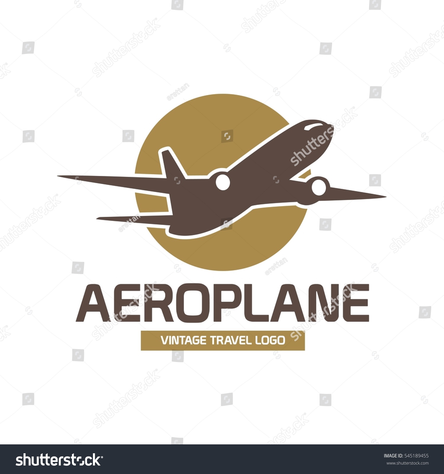 Aero Plane Logo Stock Vector 545189455 - Shutterstock