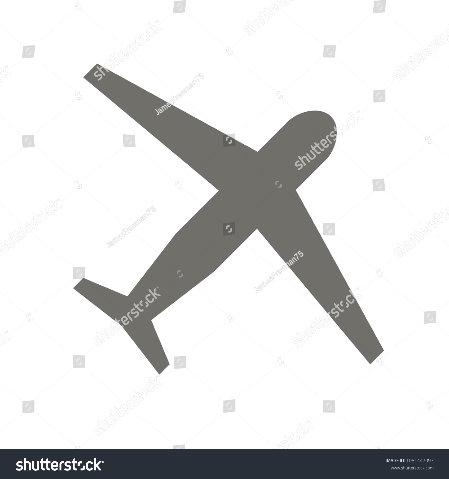 Aeroplane Vector Icon Stock Vector (Royalty Free) 1081447097 | Shutterstock