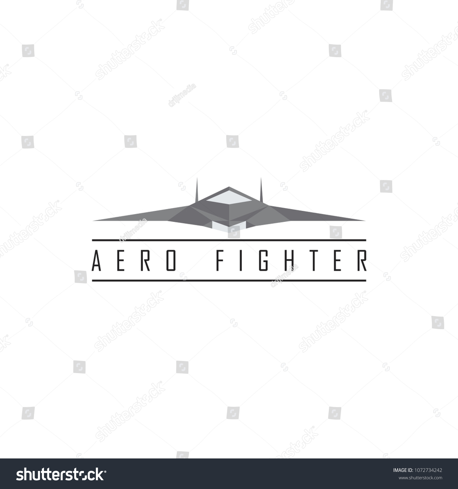 Aerospace Fighter Squadron Plane Logo Design Stock Vector (Royalty Free ...