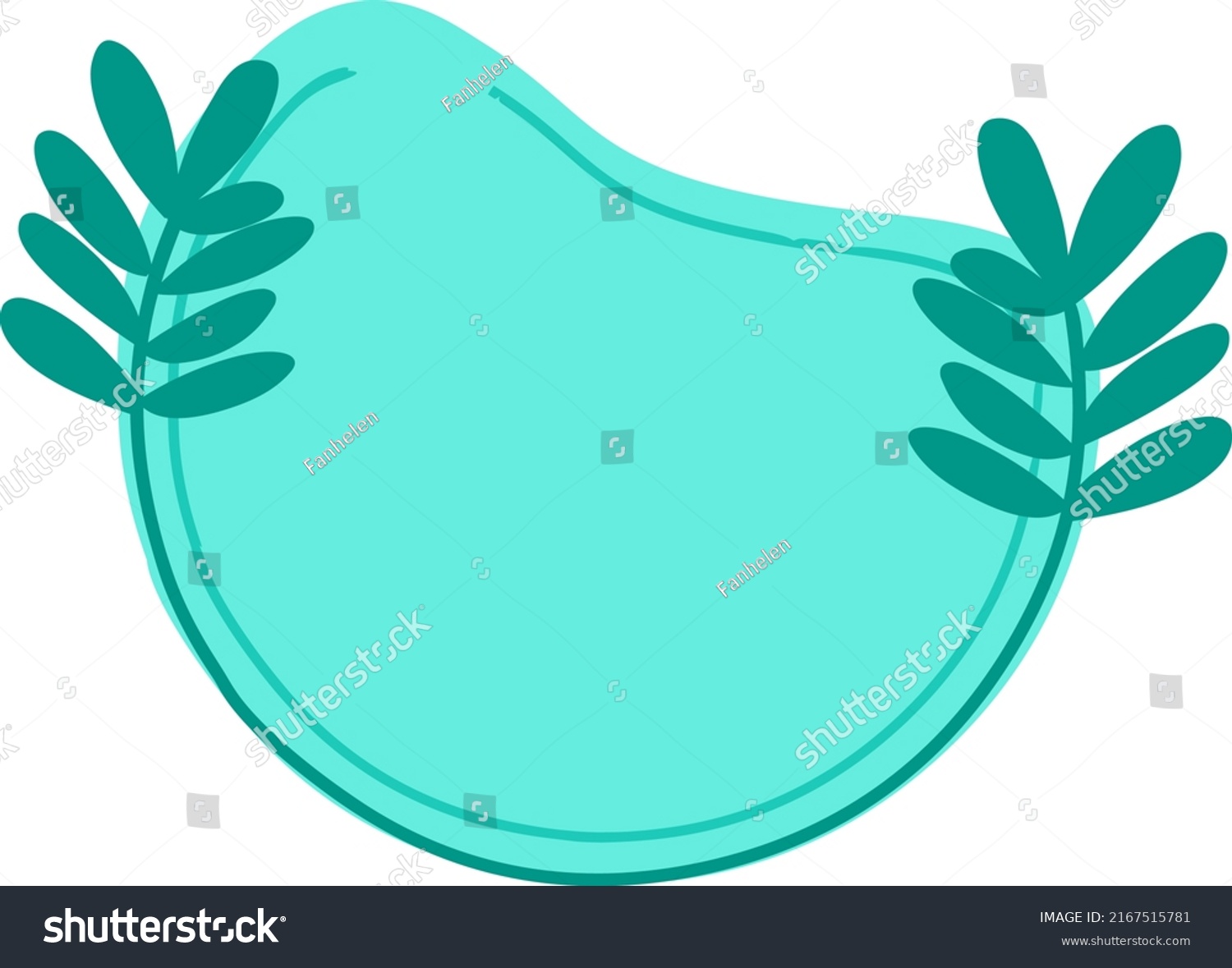 Aesthetic Circle Borders Leaf Aesthetic Background Stock Vector ...