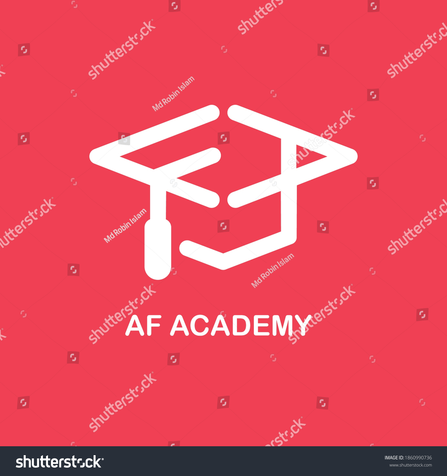 Af Academy Logo Design Template Stock Vector (Royalty Free) 1860990736 ...