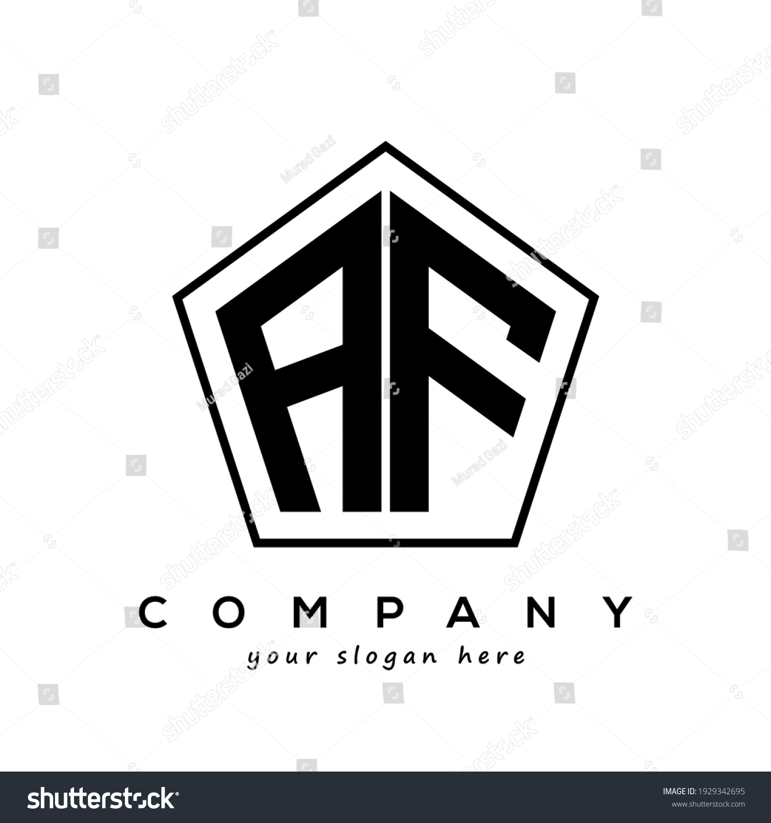 Af Creative Letter Logo Design Stock Vector (Royalty Free) 1929342695 ...