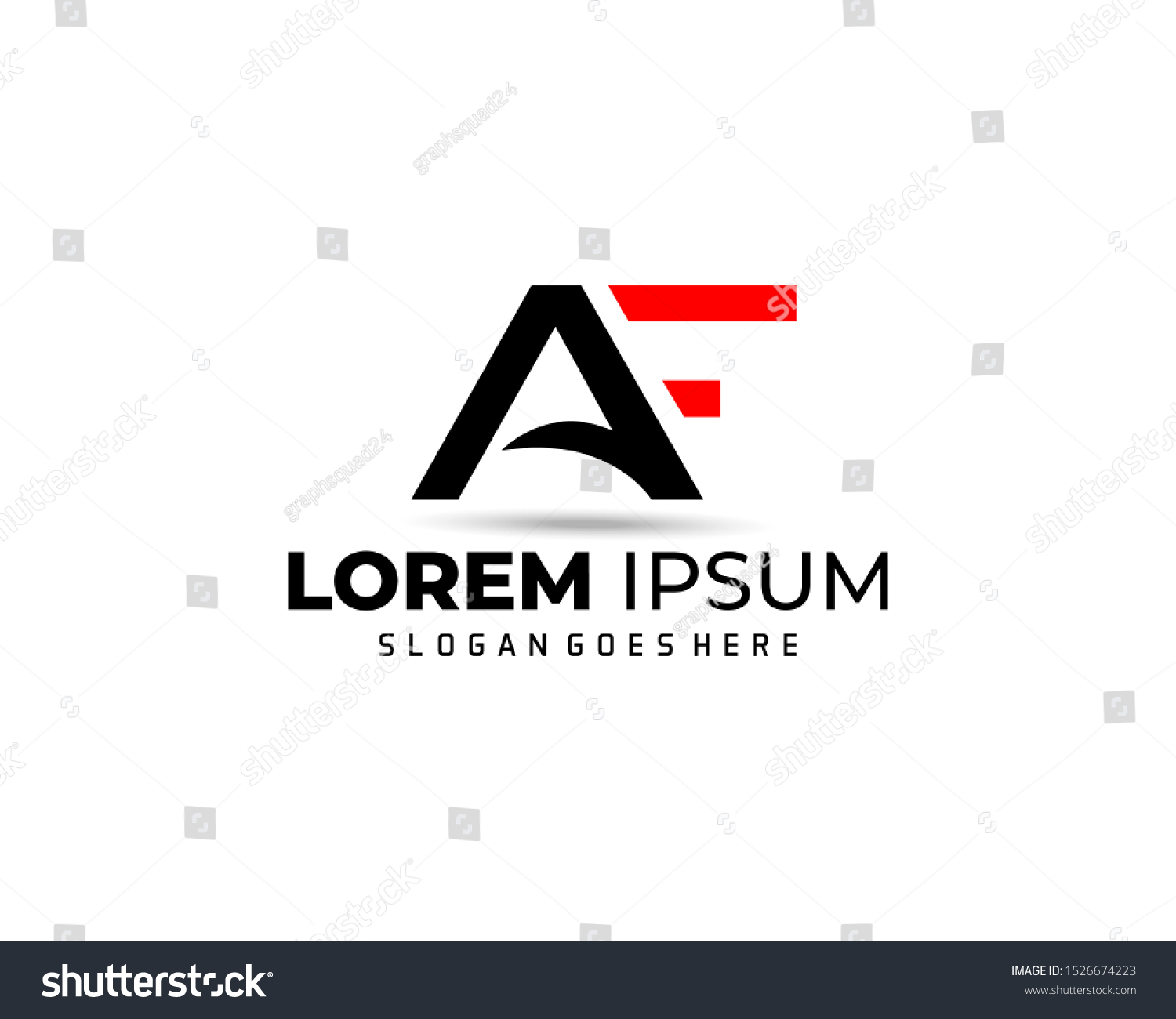 Af Letter Logo Design Template Vector: เวกเตอร์สต็อก (ปลอดค่าลิขสิทธิ์ ...