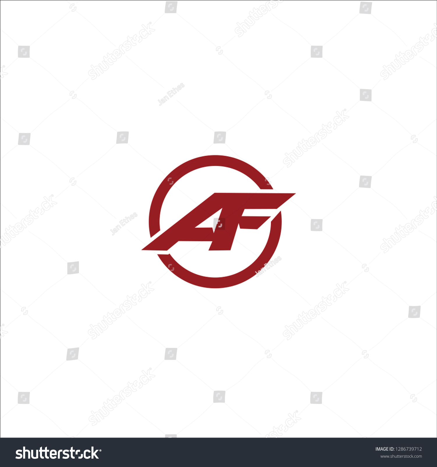 Af Logo Design Modern: vector de stock (libre de regalías) 1286739712 ...