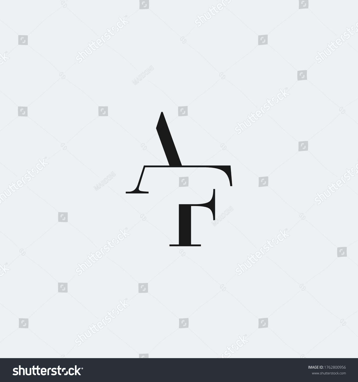 Af Monogram Logo Contemporary Style Stock Vector (Royalty Free ...
