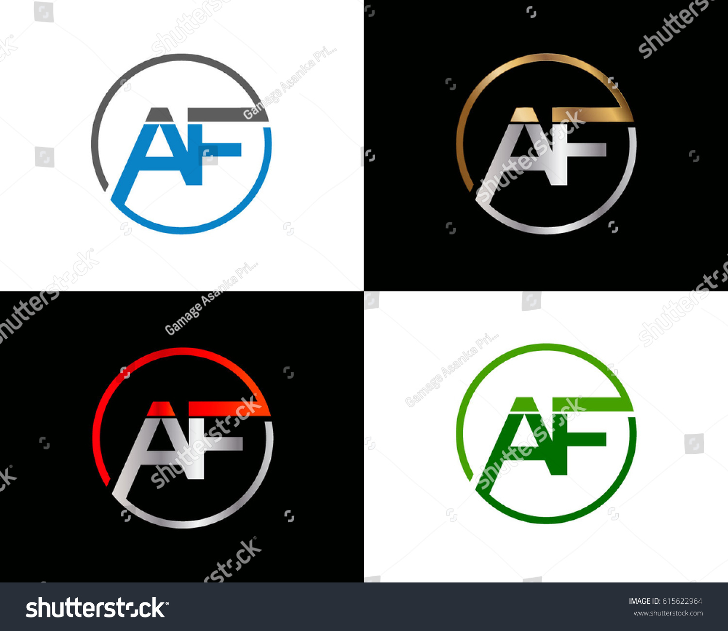 Af Text Logo Design Stock Vector (Royalty Free) 615622964 | Shutterstock