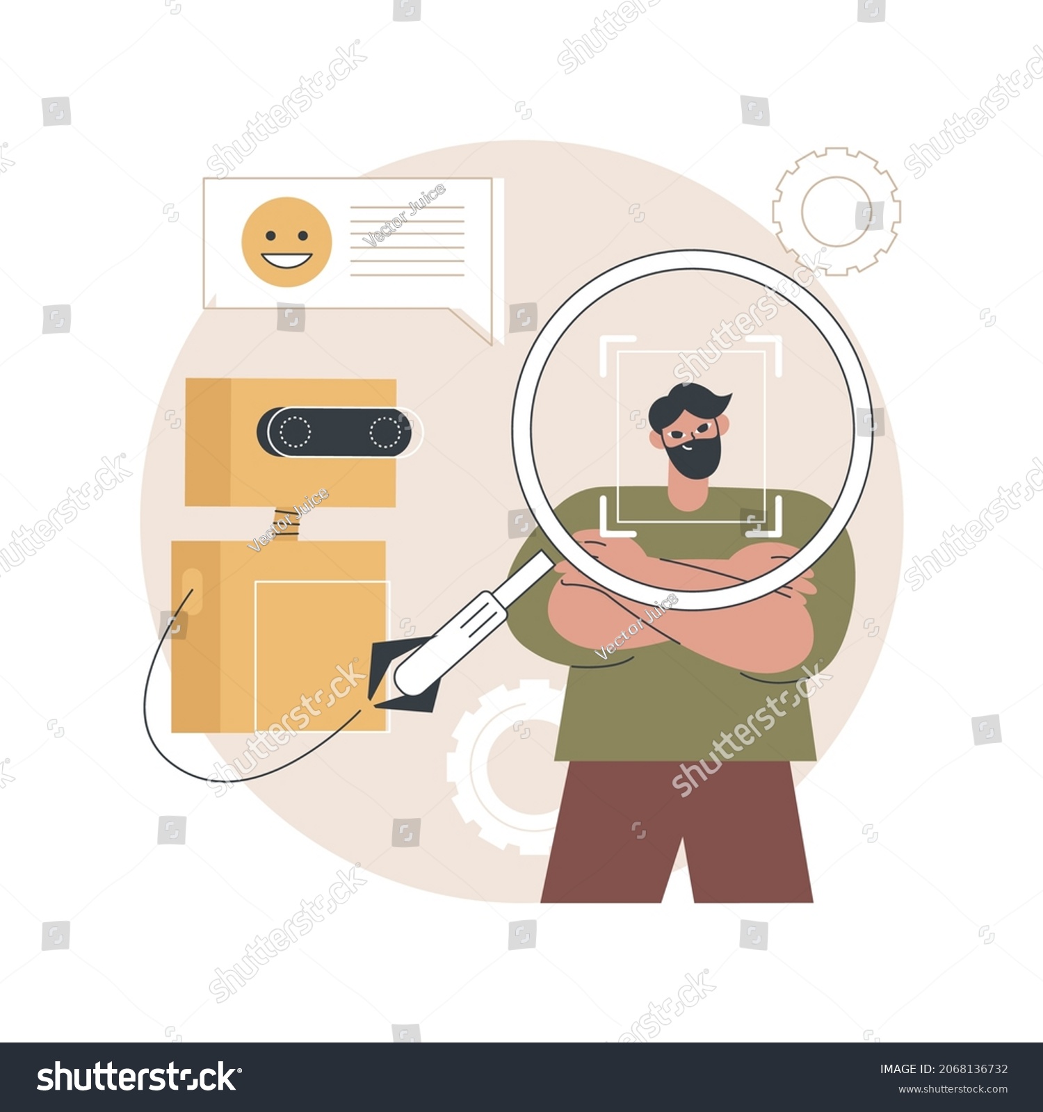 Affective Computing Abstract Concept Vector Illustration Stock Vector ...