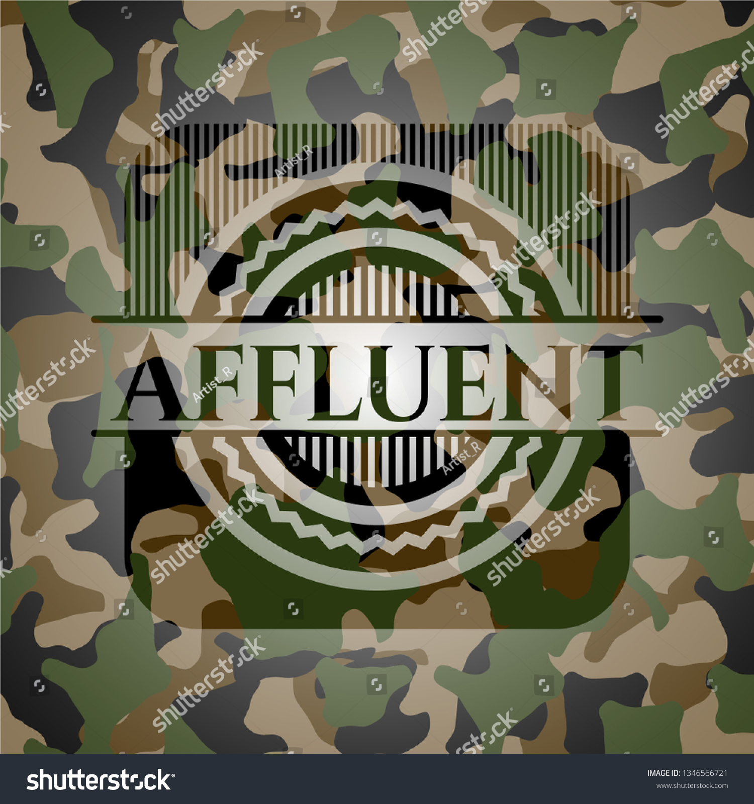 Affluent On Camouflaged Texture Stock Vector (Royalty Free) 1346566721 ...