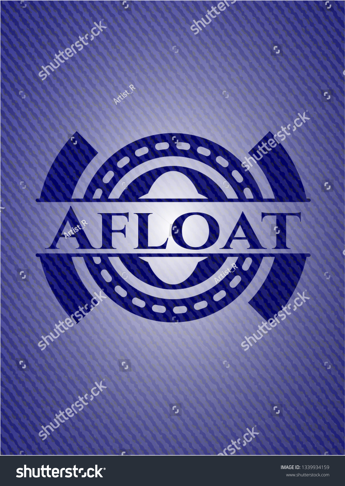 Afloat Emblem Denim Texture Stock Vector (Royalty Free) 1339934159 ...
