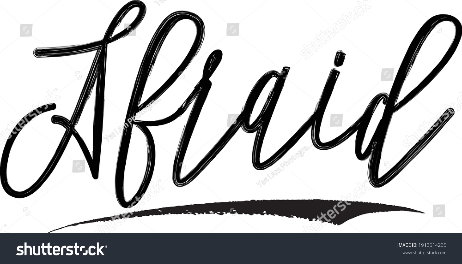 Temor a bella tipografía cursiva Cita: vector de stock (libre de ...