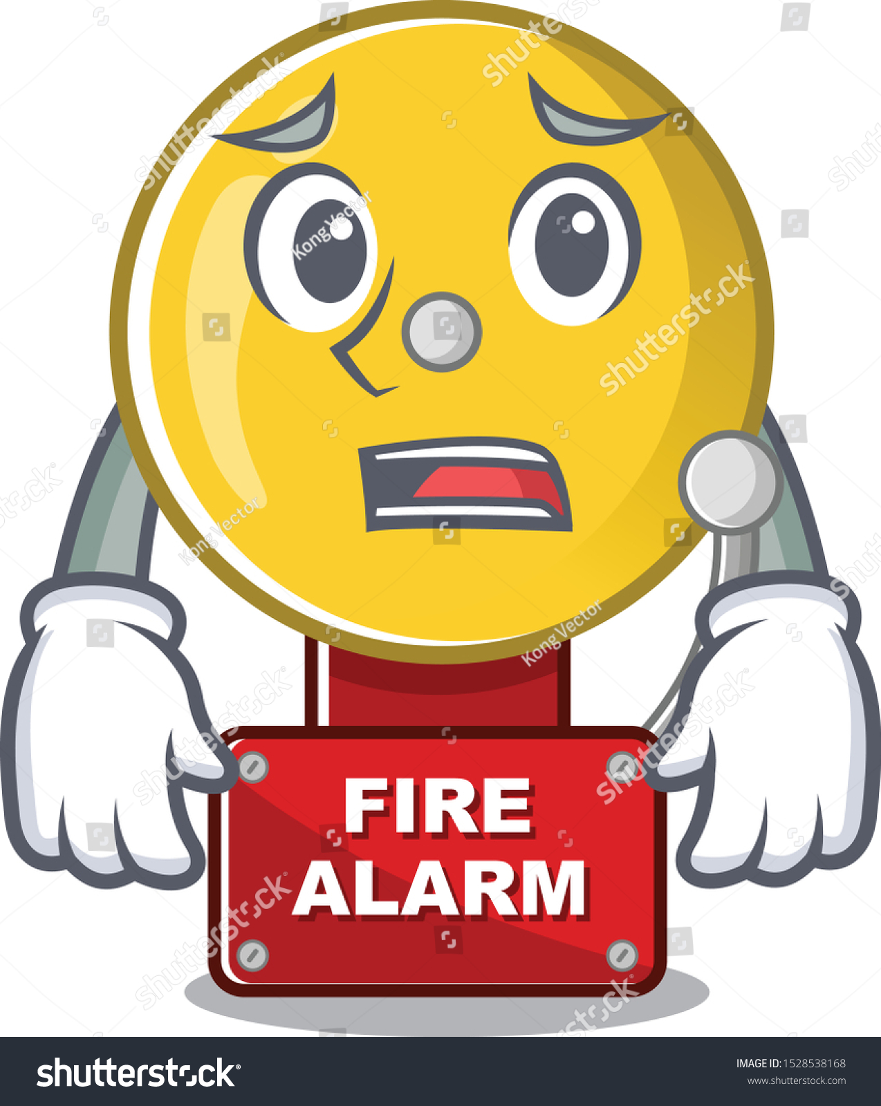Afraid Fire Alarm Character Shape: เวกเตอร์สต็อก (ปลอดค่าลิขสิทธิ์ ...