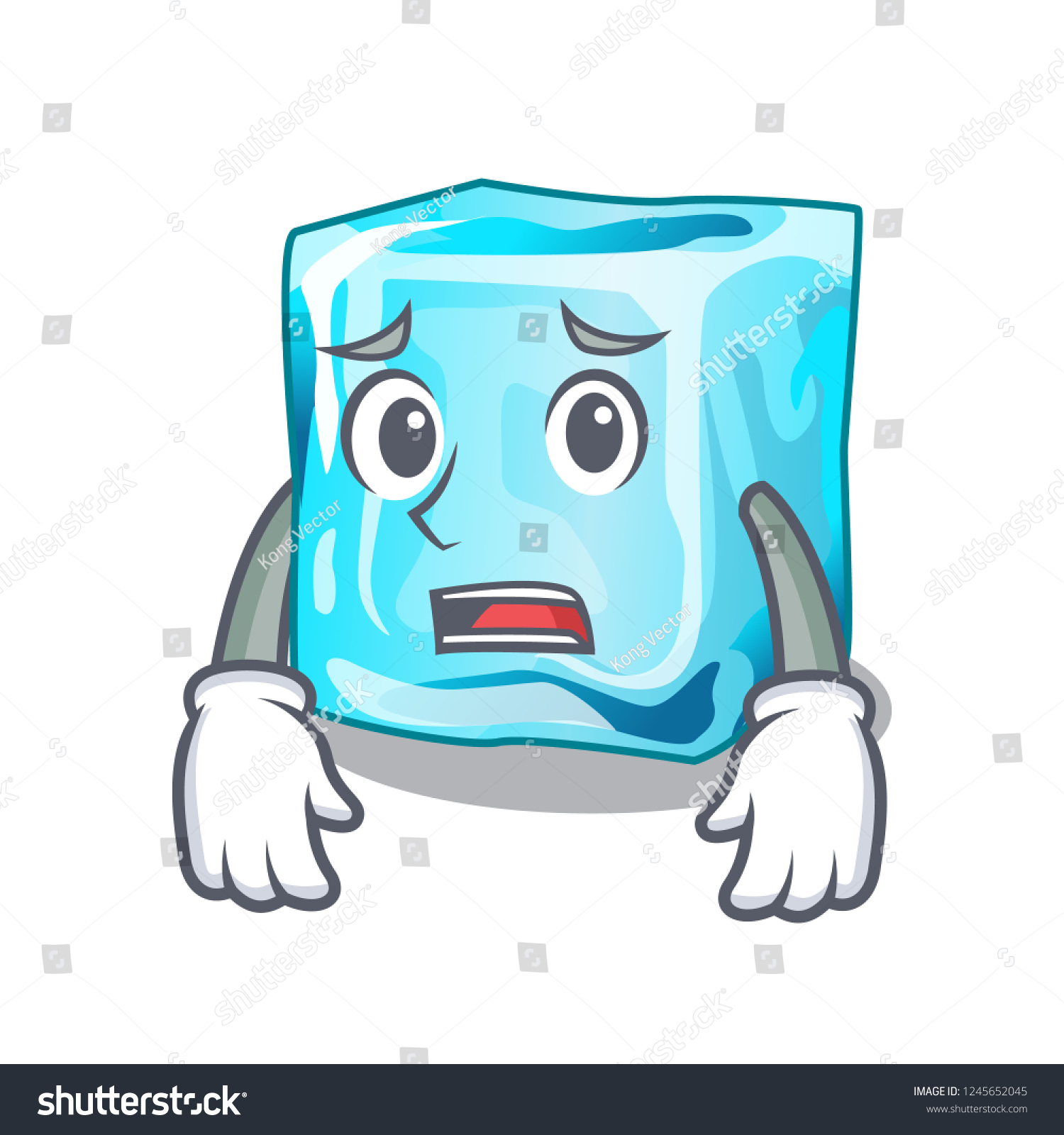 Afraid Ice Cubes Set On Wiht Stock Vector (Royalty Free) 1245652045 ...