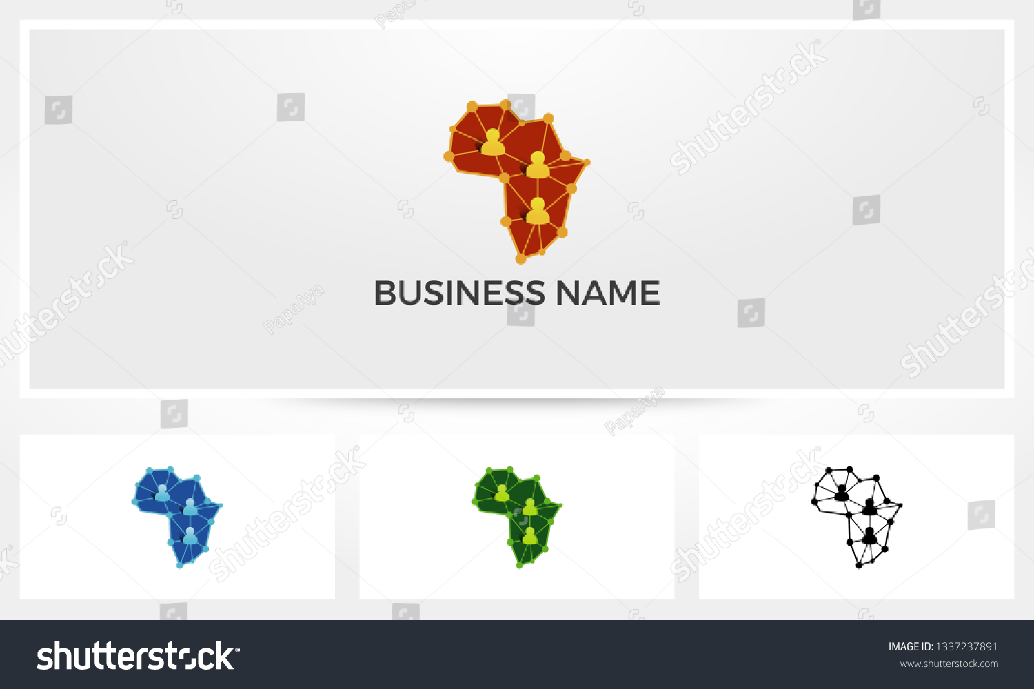 Africa Connection Logo Stock Vector (Royalty Free) 1337237891