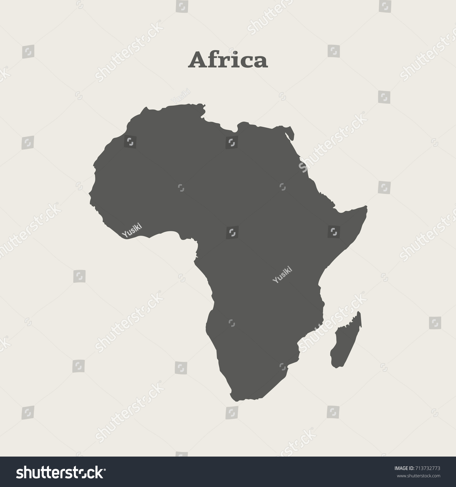 Africa Map Stock Vector (Royalty Free) 713732773 | Shutterstock