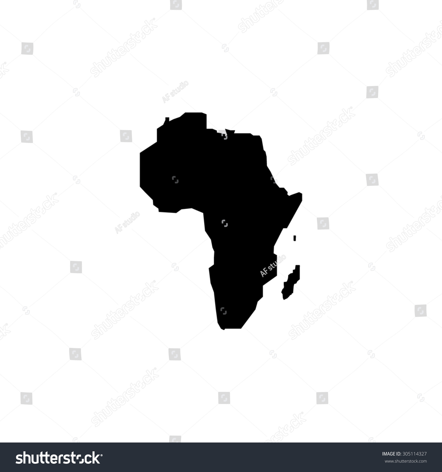 Africa Map Black Simple Vector Icon Stock Vector (Royalty Free ...