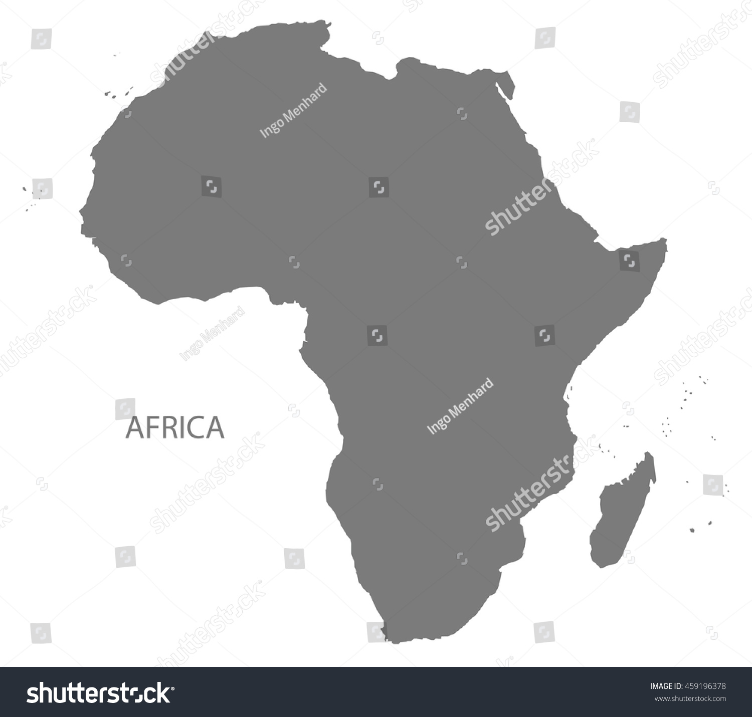 Africa Map Grey: เวกเตอร์สต็อก (ปลอดค่าลิขสิทธิ์) 459196378 | Shutterstock