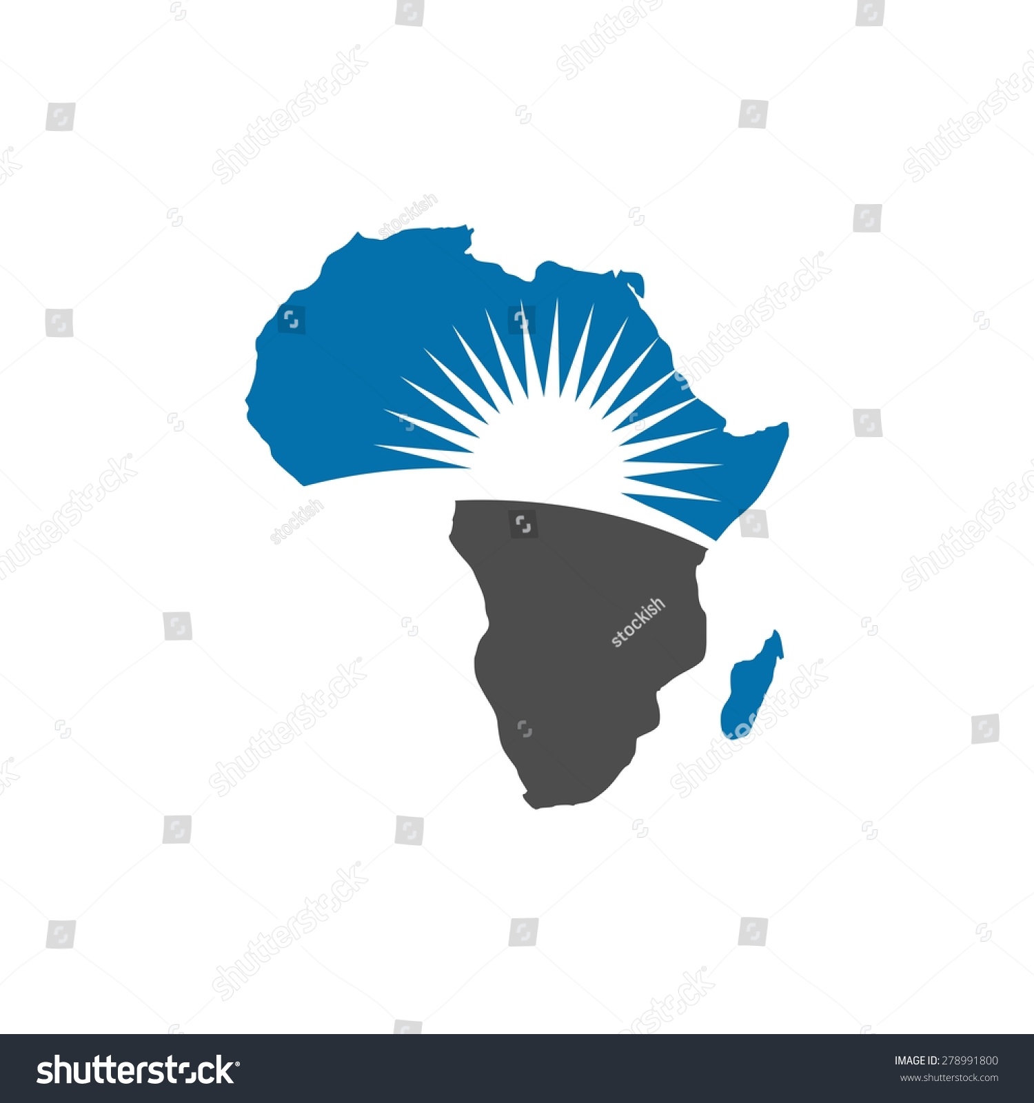 Africa Map Logo Template: vector de stock (libre de regalías) 278991800