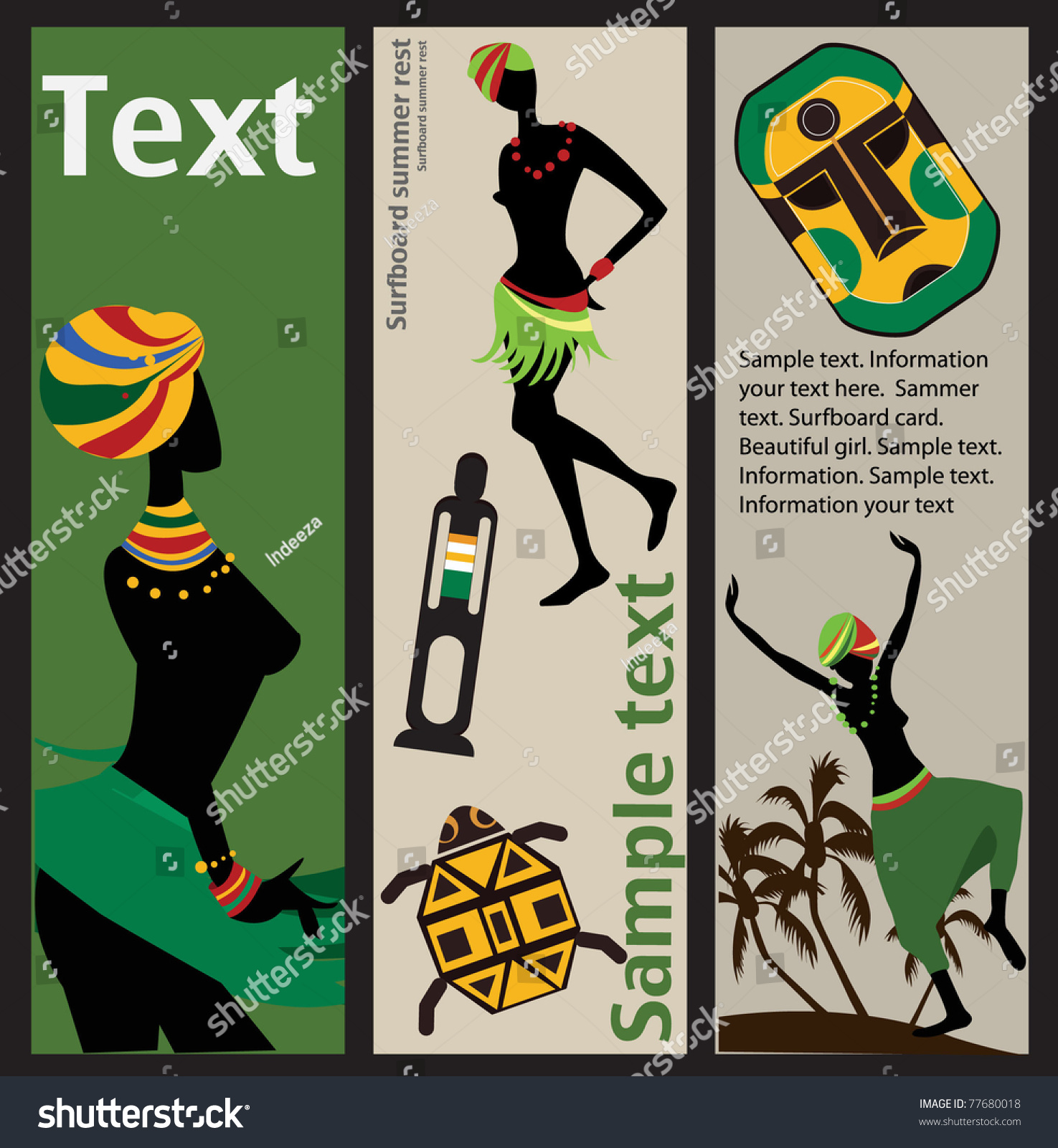 African Banners Stock Vector Illustration 77680018 : Shutterstock