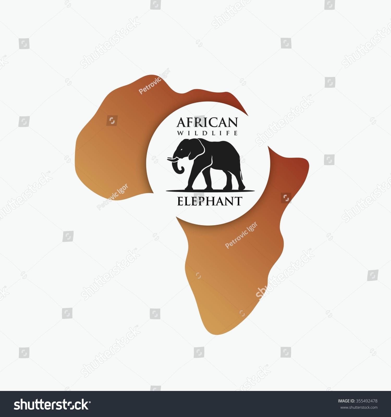 African Elephant Vector Illustration Stock Vector (Royalty Free ...
