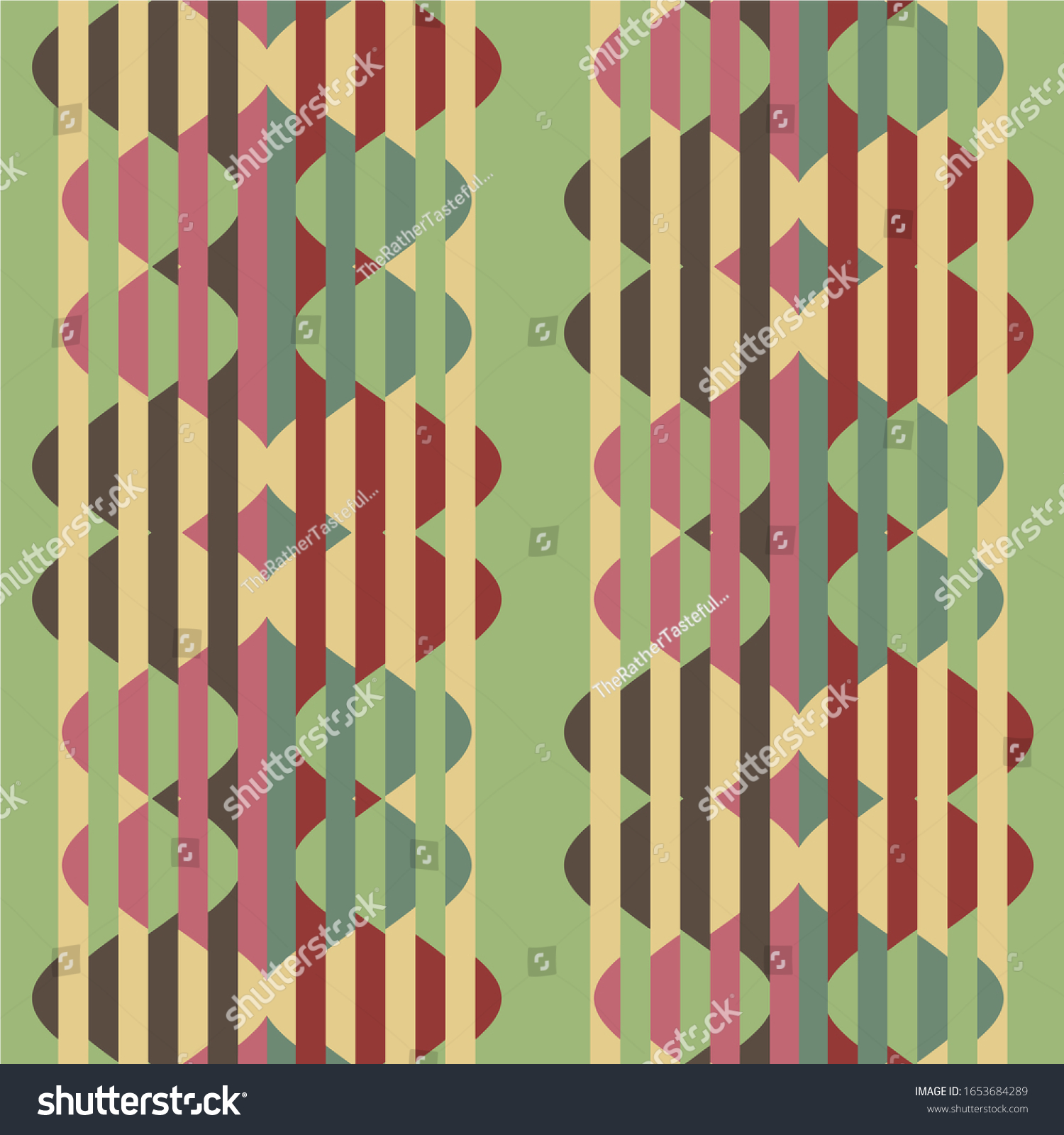 African Ethnic Tribal Interlocking Waves Pattern Stock Vector (Royalty ...