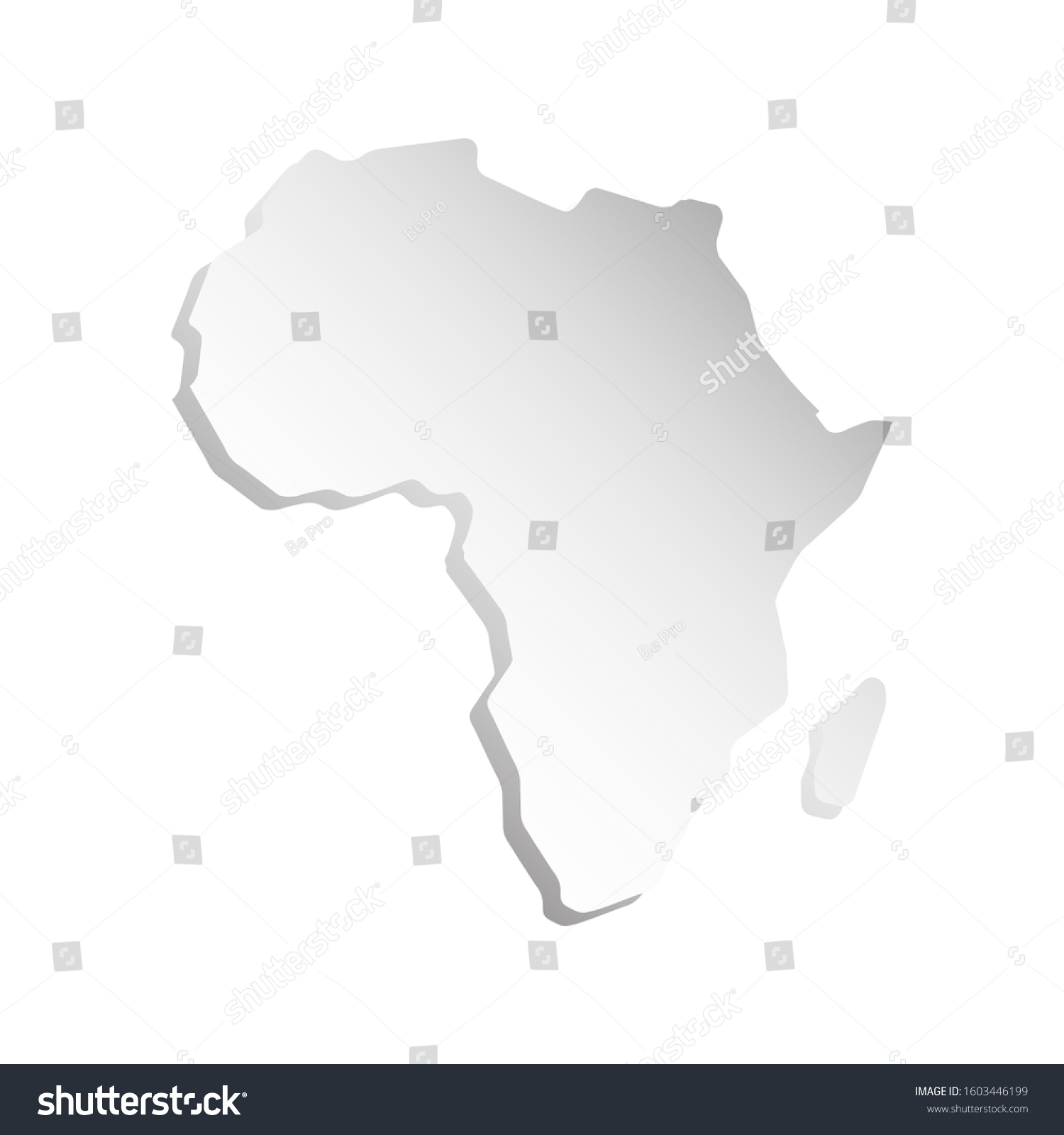 African Map Vector Design White Background 库存矢量图（免版税）1603446199 ...