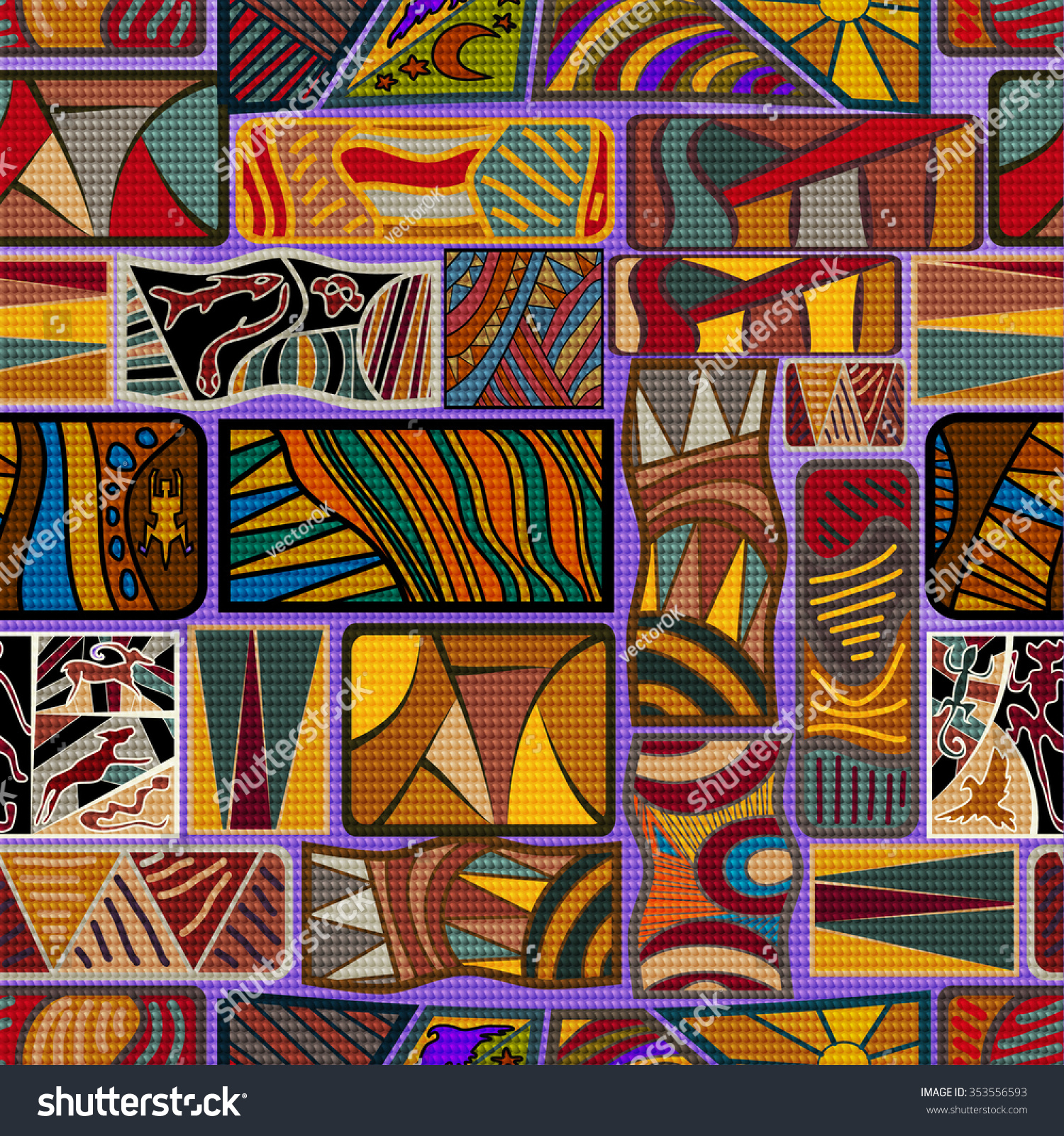 African Seamless Texture Vector Illustration Stock Vector (Royalty Free ...