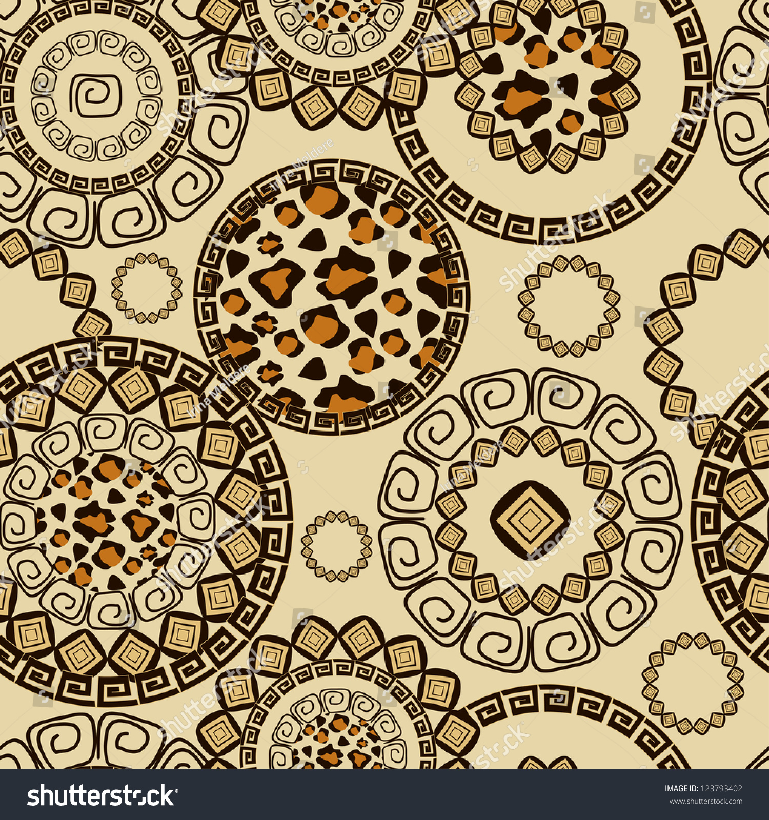 African Style Seamless Cheetah Skin Pattern Stock Vector (Royalty Free ...