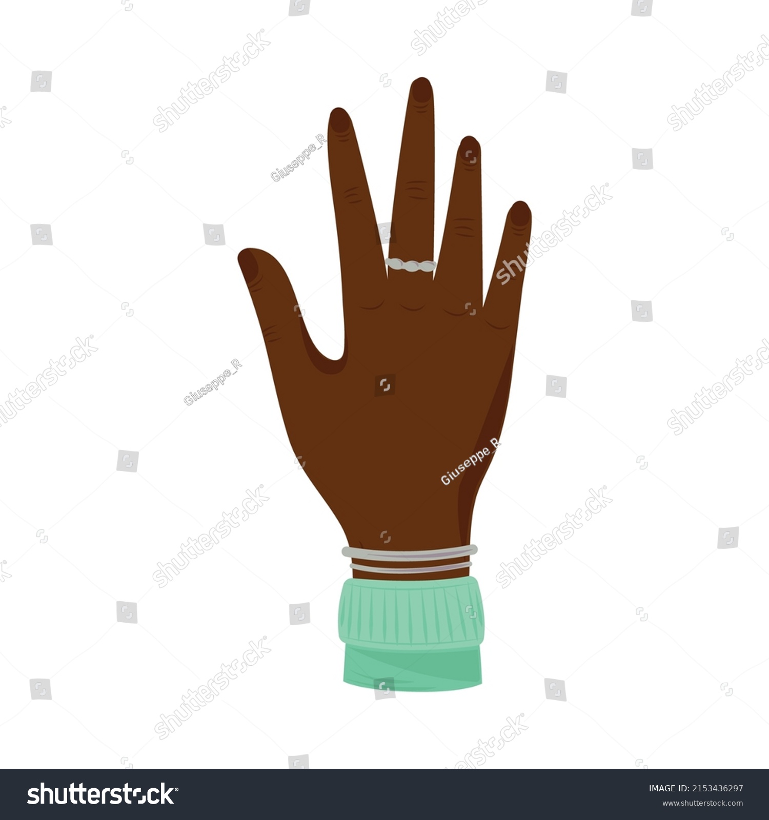 Afro Hand Ring Icon Stock Vector (Royalty Free) 2153436297 | Shutterstock
