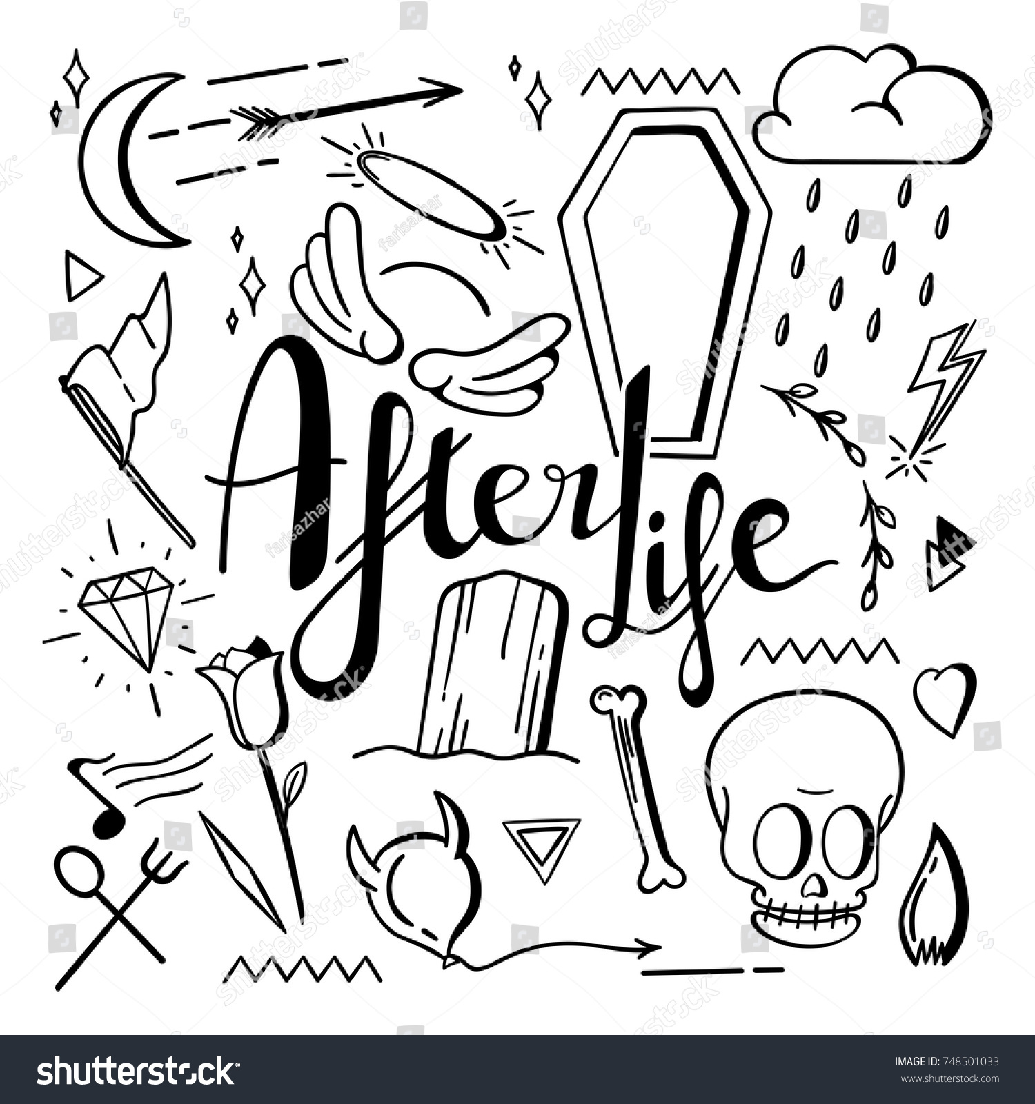 967 Angel and devil doodle Images, Stock Photos & Vectors | Shutterstock