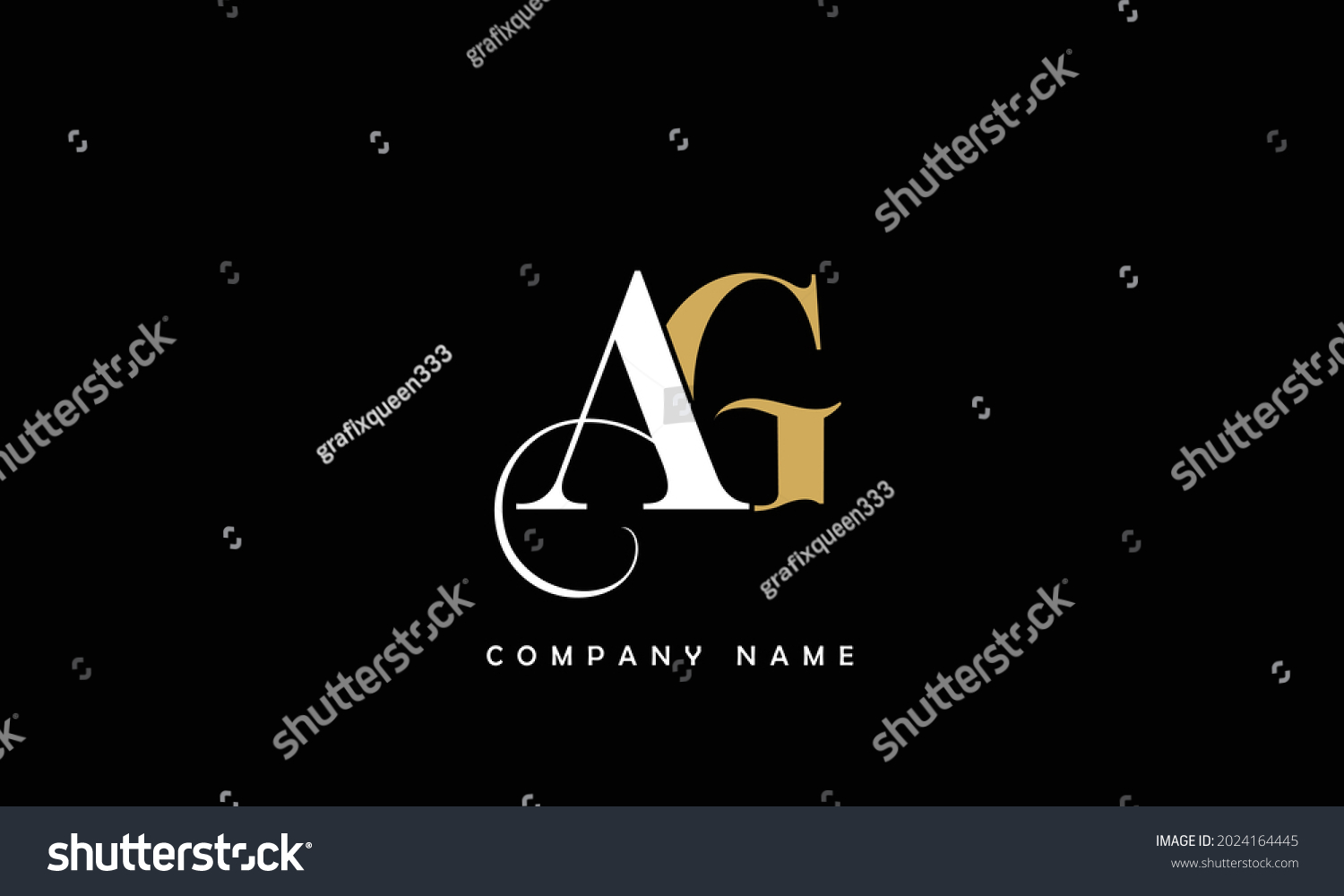 Ag Ga Alphabets Letters Logo Monogram Stock Vector (Royalty Free ...