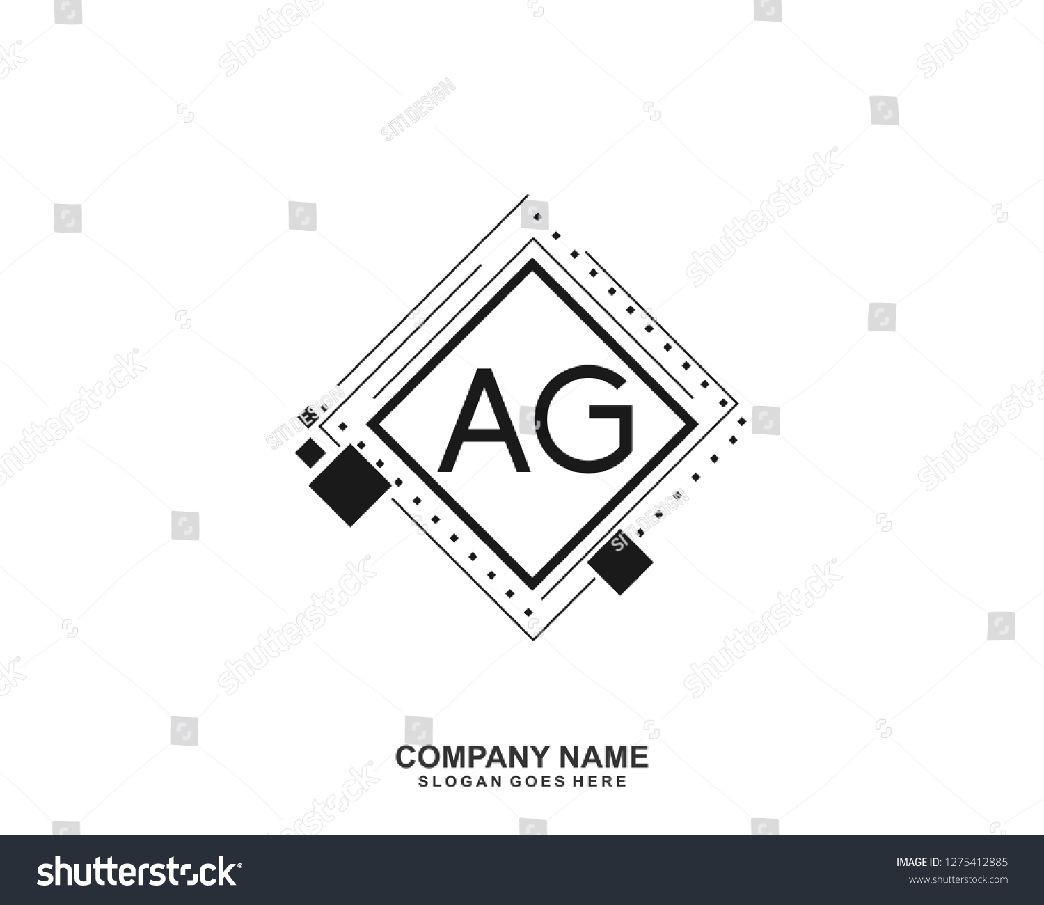 Ag Initial Letter Geometric Logo Vector Stock Vector (Royalty Free ...