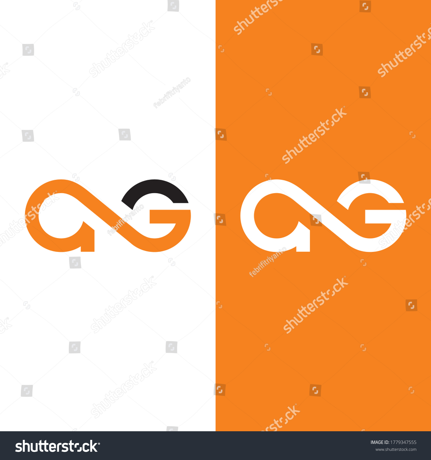Ag Initial Logo Design Vector Stock Vector (Royalty Free) 1779347555 ...